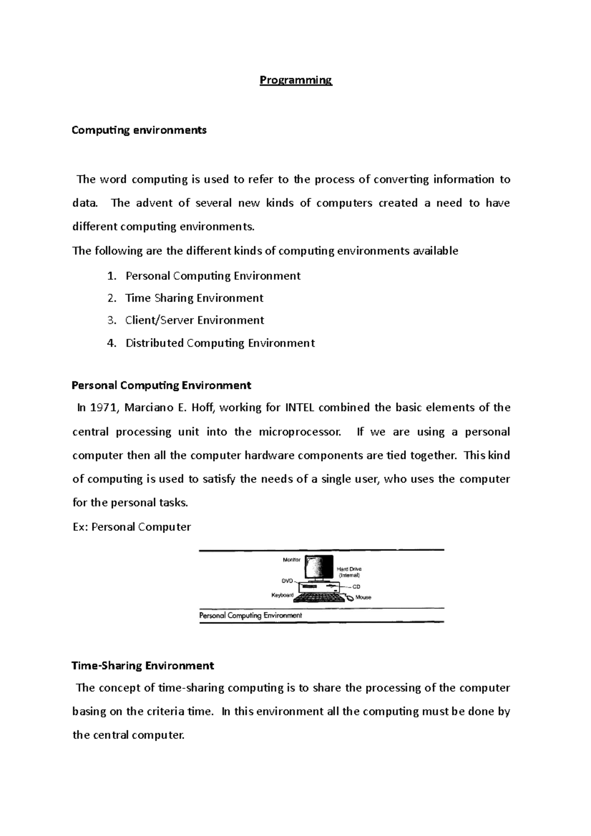 Programming - COMP 1148 - GRE - Studocu