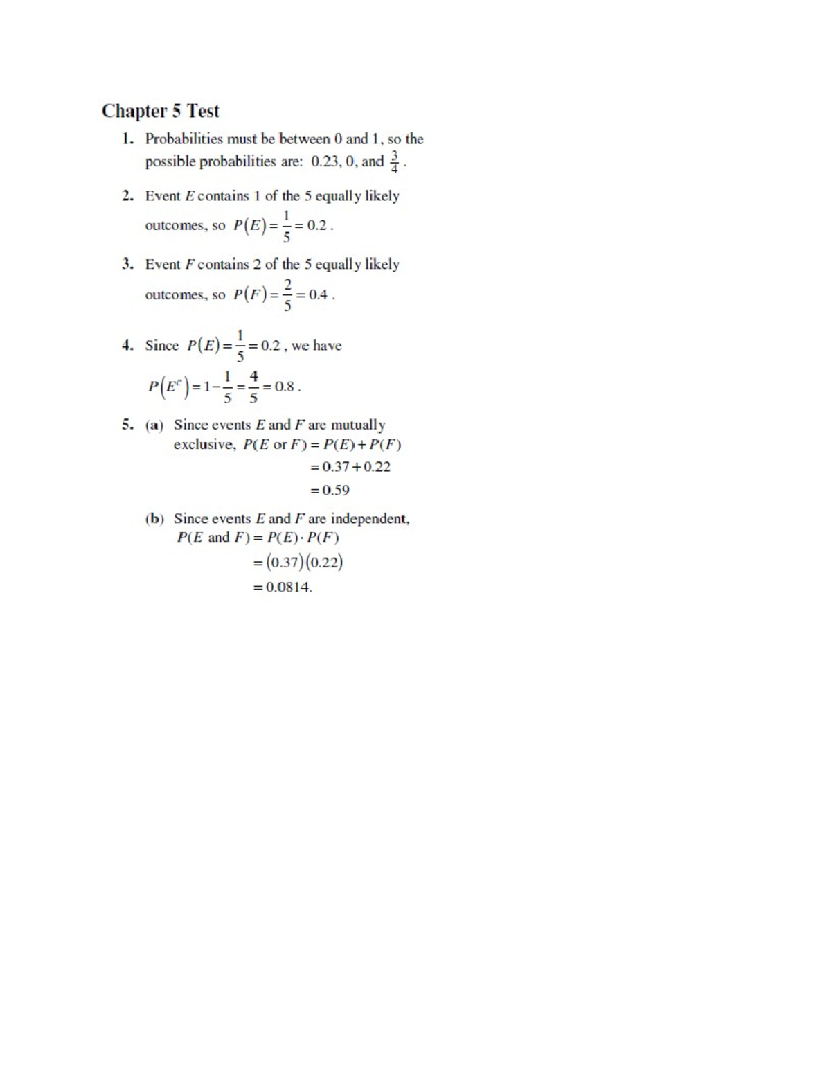 Ch5 solution - 통계학입문 - Studocu