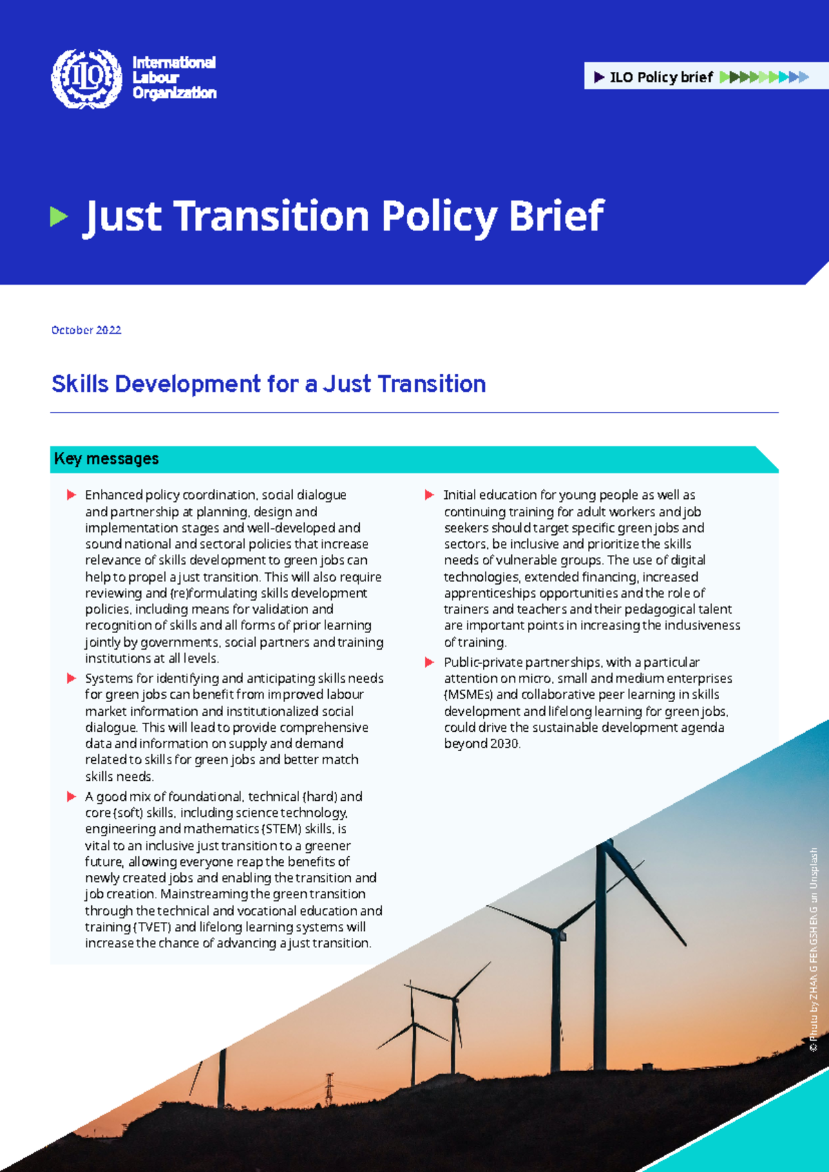 Wcms 860617 - Policy brief - Just Transition Policy Brief Key messages ...