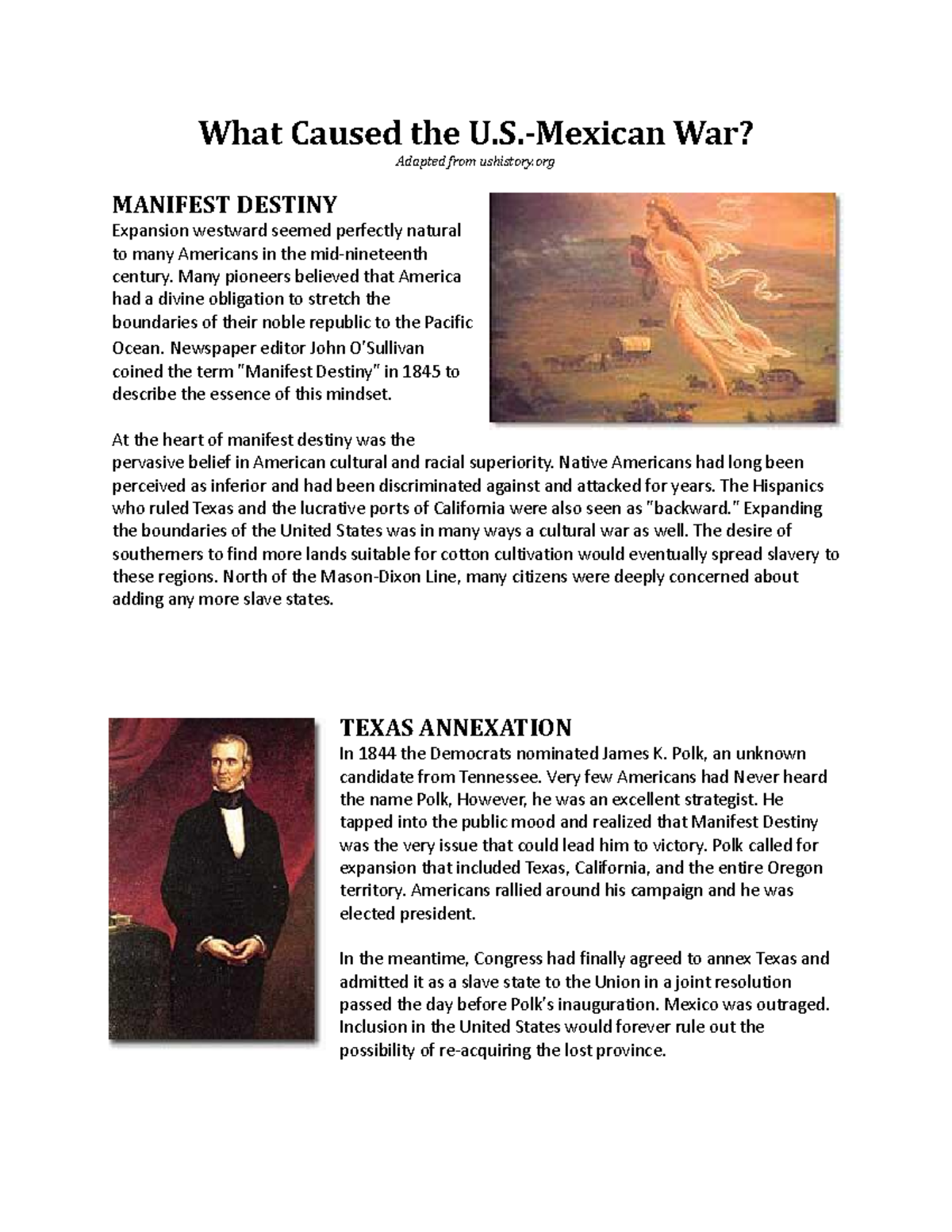 Causes+of+US-Mexican+War.docx - What Caused the U.-Mexican War? Adapted ...