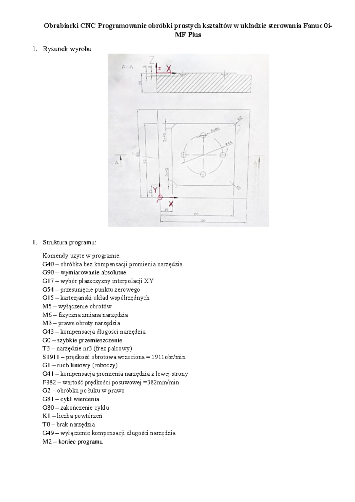 Obrabiarki CNC Programowanie obróbki prostych kształtów w uk ...