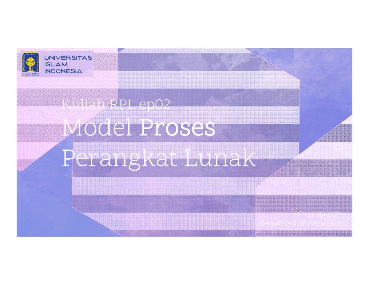 RPL 02 - SW Process Model - HP - 12/03/ Department of Informatics ...