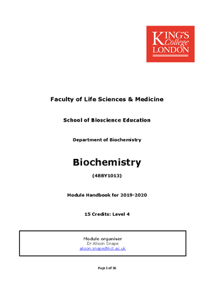 Biochem Handbook - Faculty of Life Sciences & Medicine School of ...