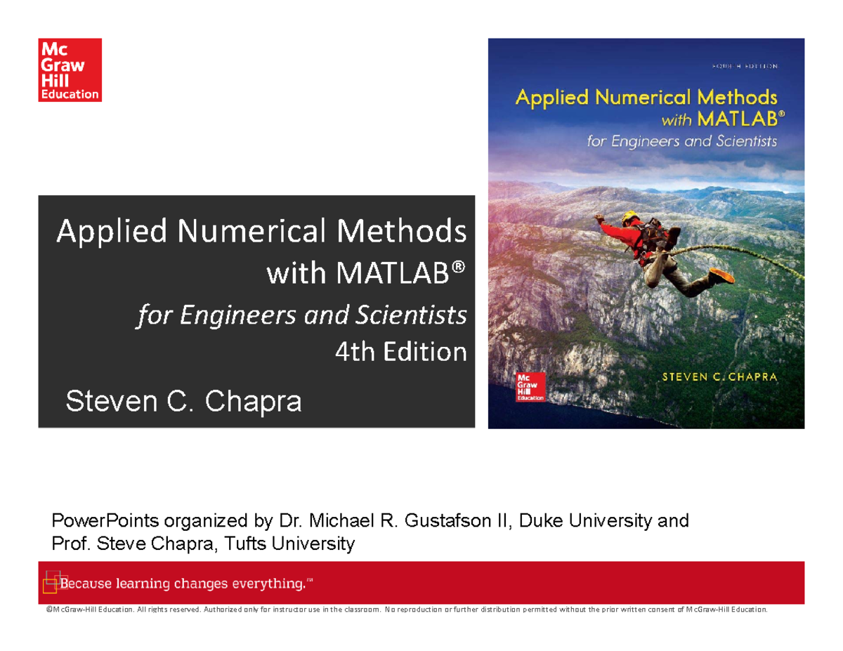 Lecture 3 ch3 programming - Warning: TT: undefined function: 32 Applied Numerical Methods - Studocu