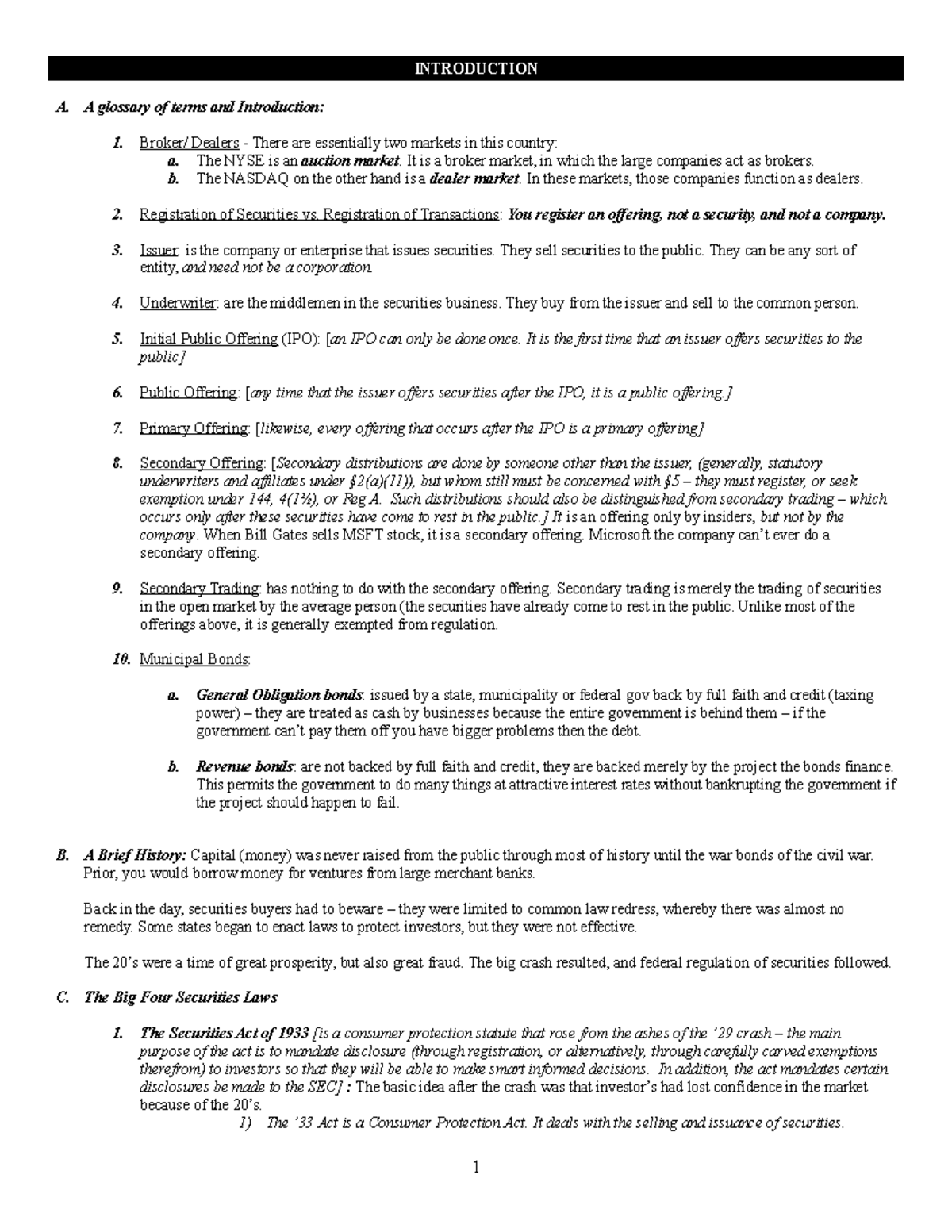 Outline Sec Reg - Summary Criminal Procedure: Adjudication ...