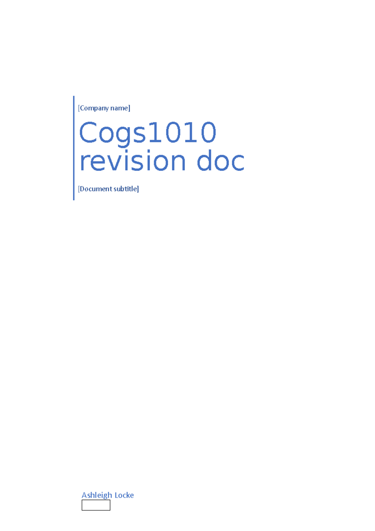 COGS1010 Full Summary Document - COGS1010 - MQ - Studocu
