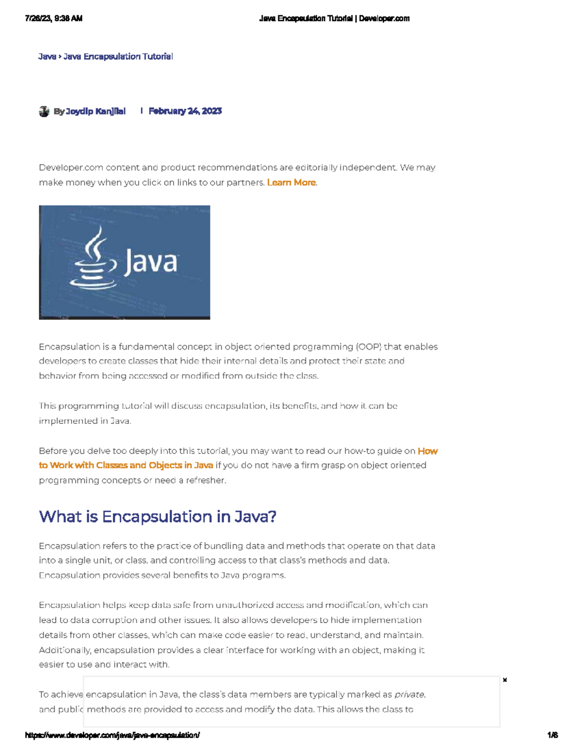 Encapsulation - Computer architecture and organization - Studocu