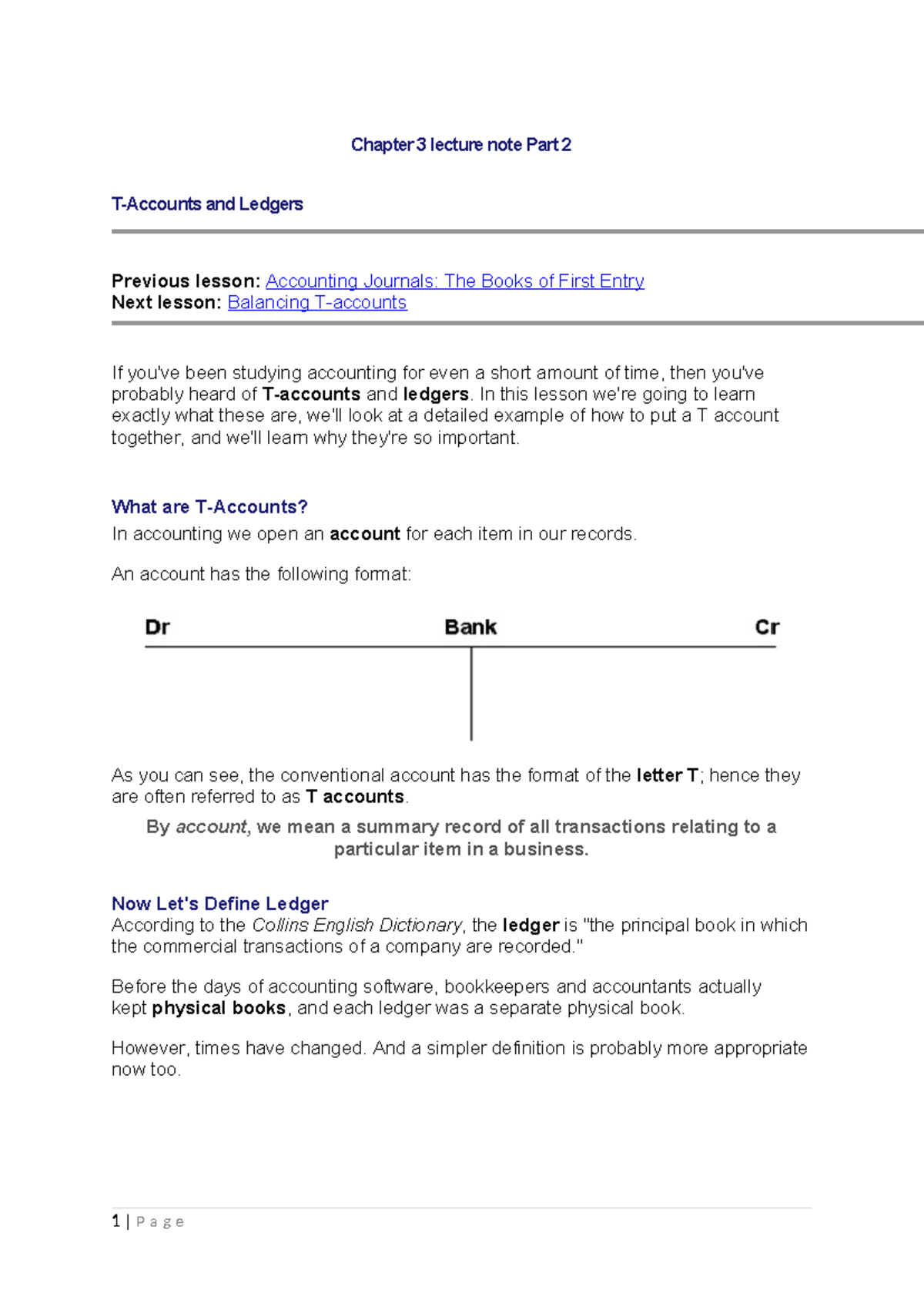 Chapter 3 Part 2 lecture notes - Chapter 3 lecture note Part 2 T ...