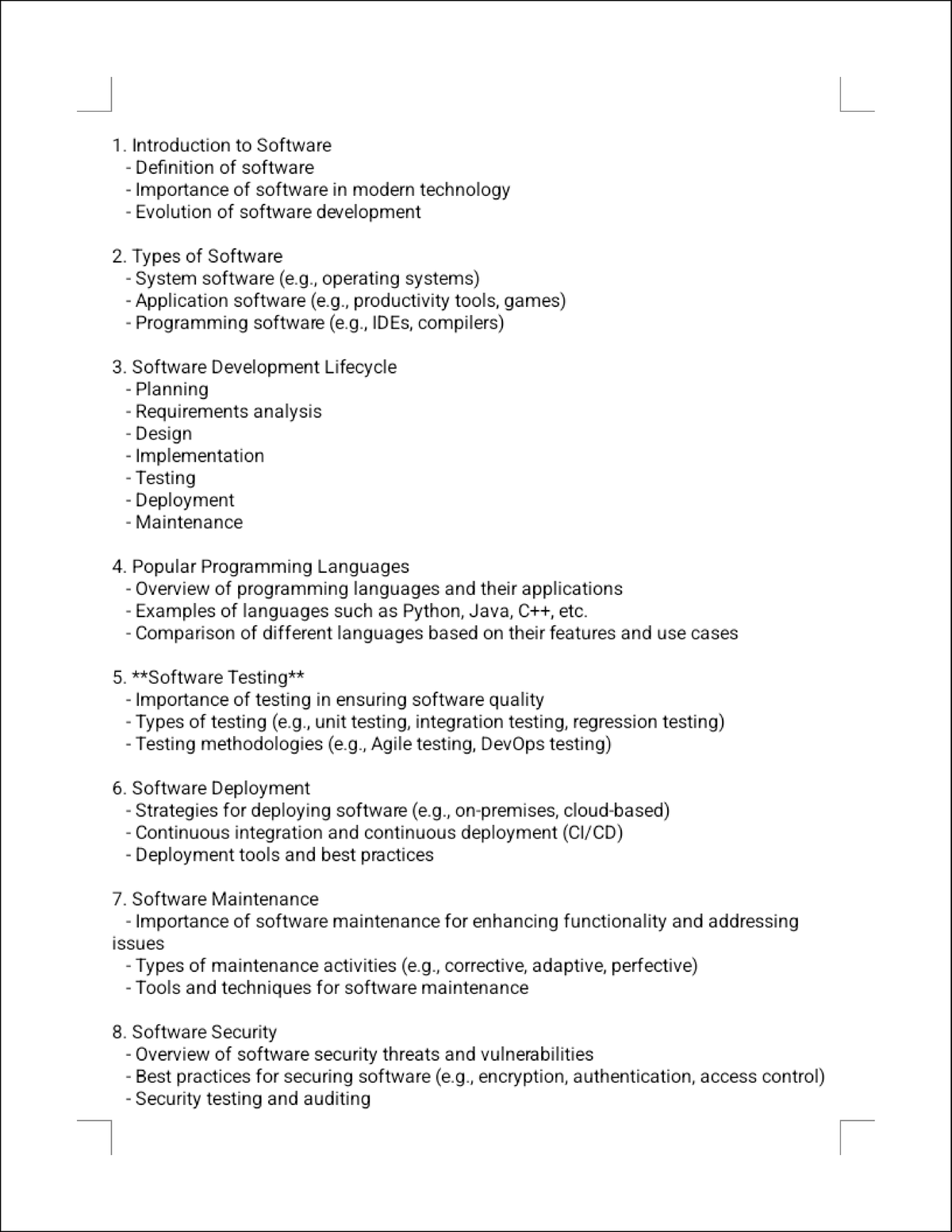 Software-overview - Bsc. Computer science - Studocu