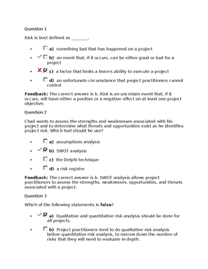 QSO 640 Module 4 PRE-TEST - Question 1 A practitioner has identified ...