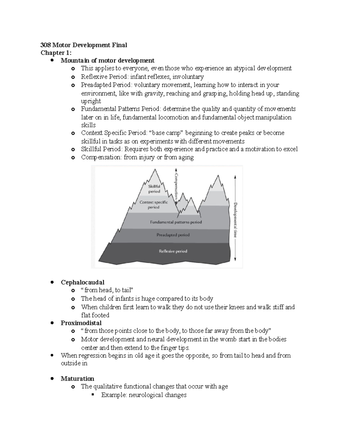308 Final - Summary Motor Development - 308 Motor Development Final ...