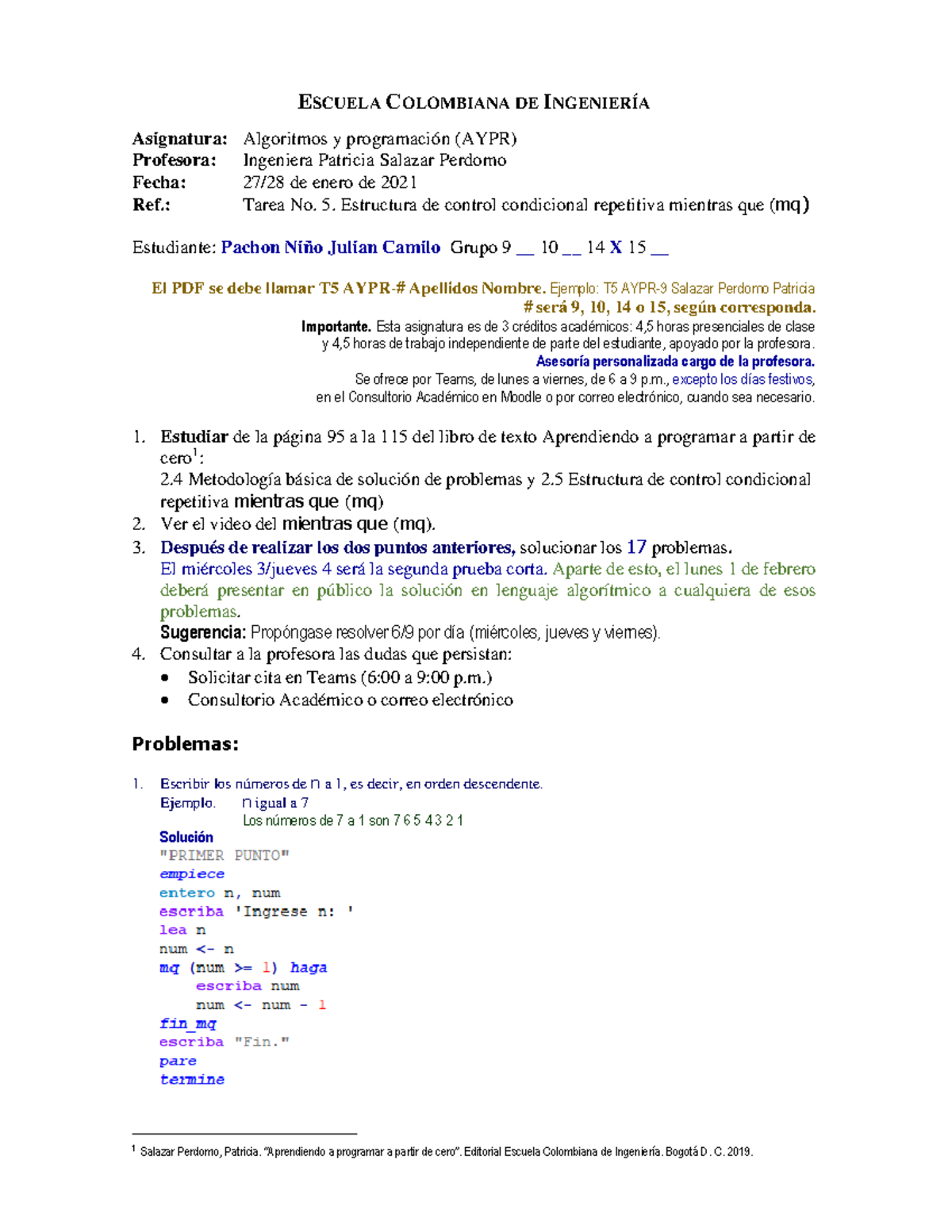 Tarea 5 AYPR-14 Pachon Niño Julian Camilo - ESCUELA COLOMBIANA DE ...