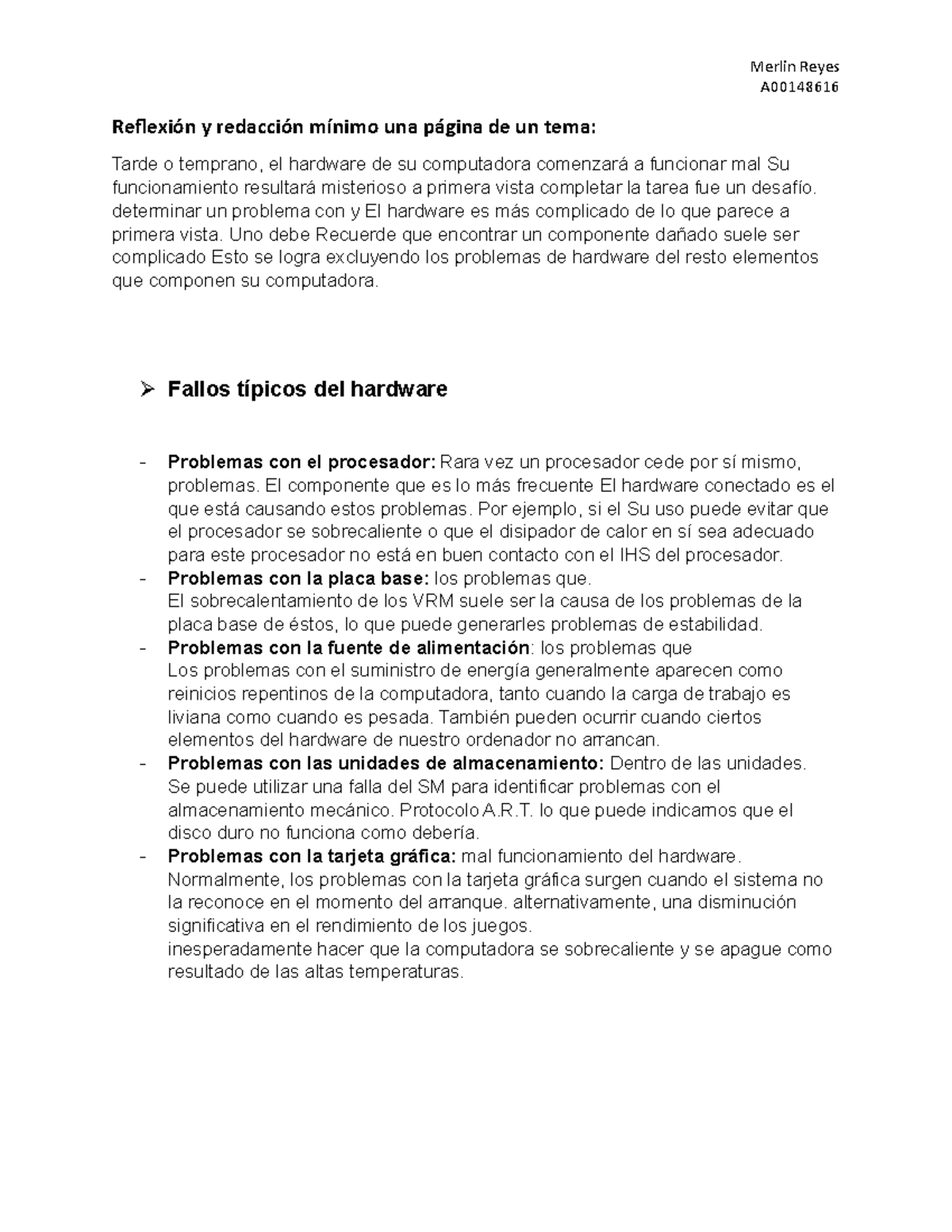 Unidad 4. Actividad 1. Entregable - Merlin Reyes A Reflexión y ...