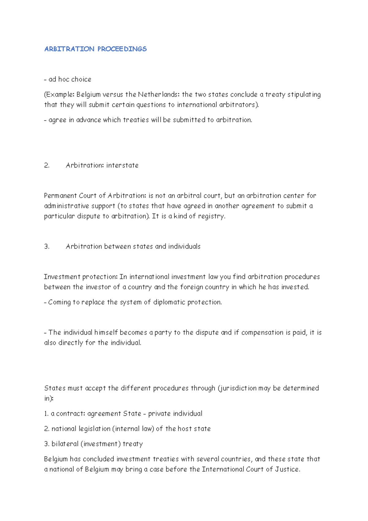 Arbitration Proceedings 13 - ARBITRATION PROCEEDINGS ad hoc choice ...