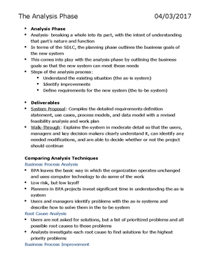 Chapter 2 - Systems analysis & design - Project Selection and ...
