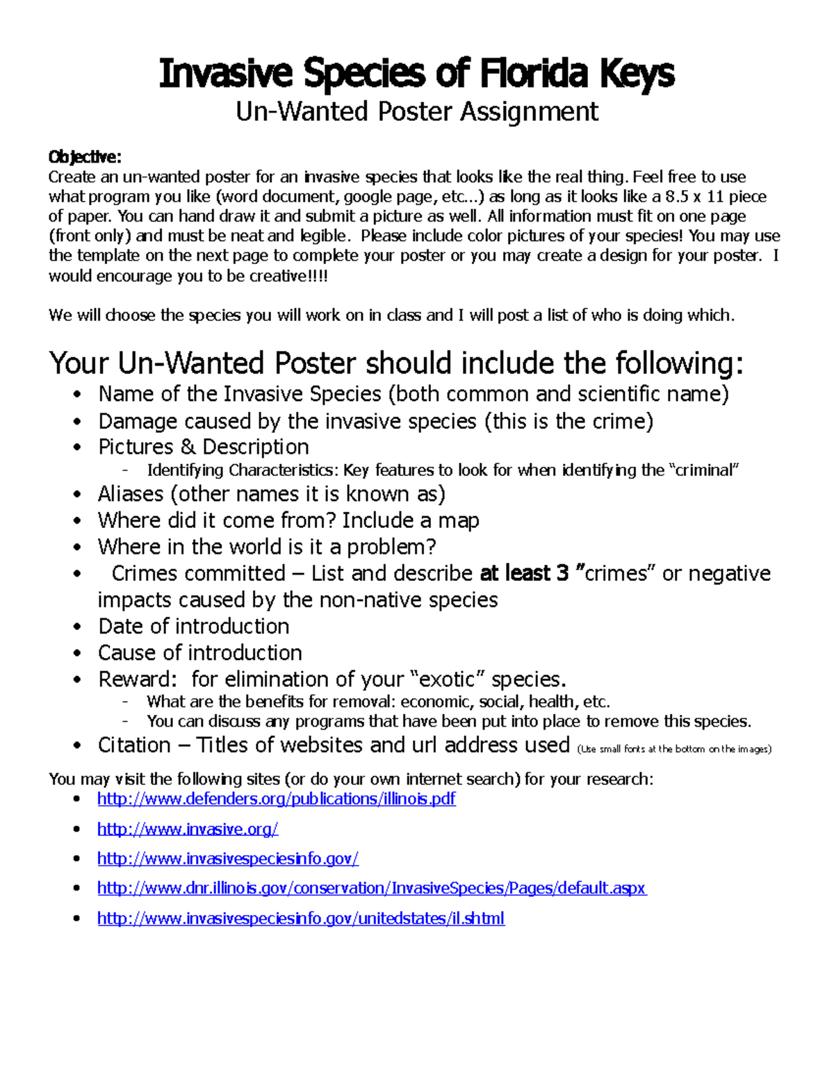 Poster Invasive Species Project[ 41477 ] - Invasive Species of Florida ...