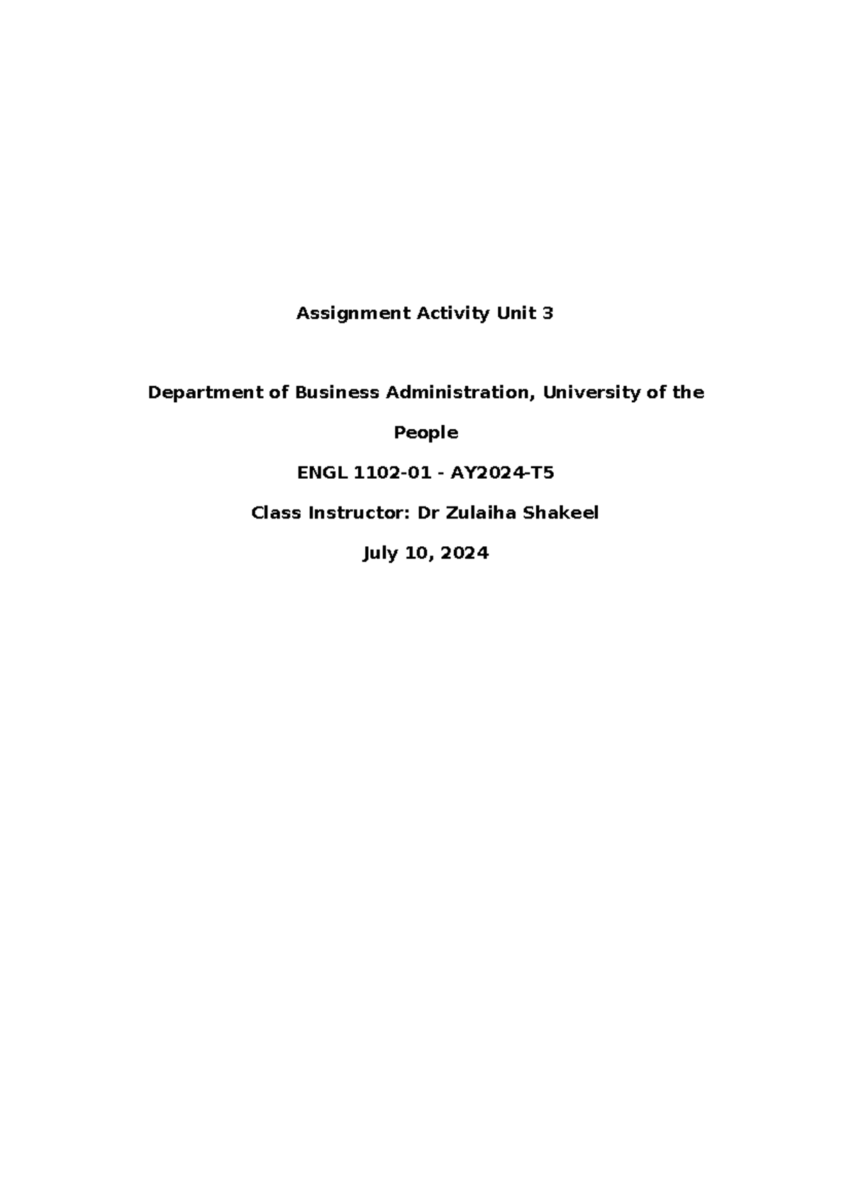 Assignment Activity Unit 3 - It offers real-time grammar and spelling ...