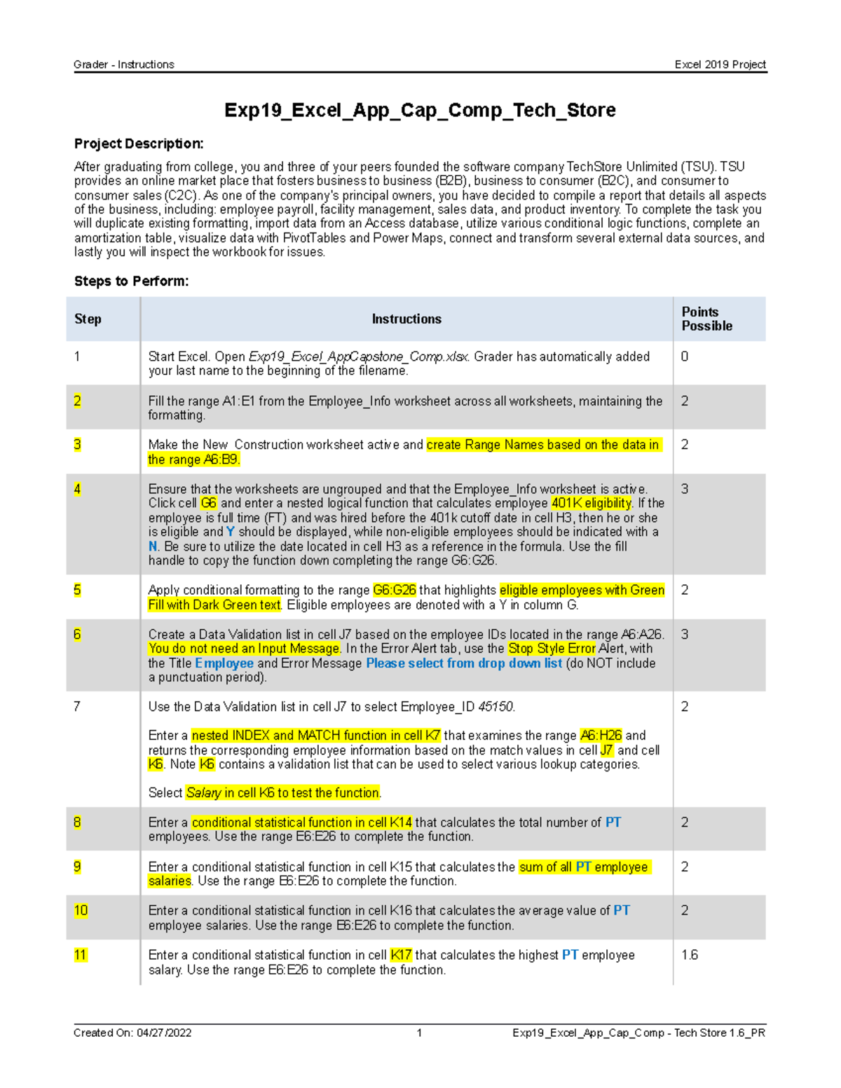 Exp19 Excel App Cap Comp Tech Store Instructions - Exp19_Excel_App_Cap_Comp_Tech_Store Project ...