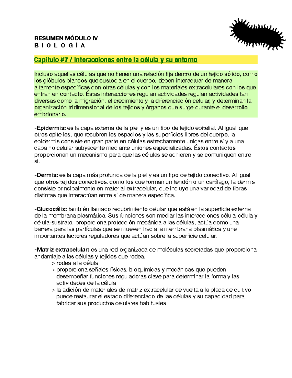 Capítulos 7-10-12-13-15 de KARP - RESUMEN MÓDULO IV B I O L O G Í A ...