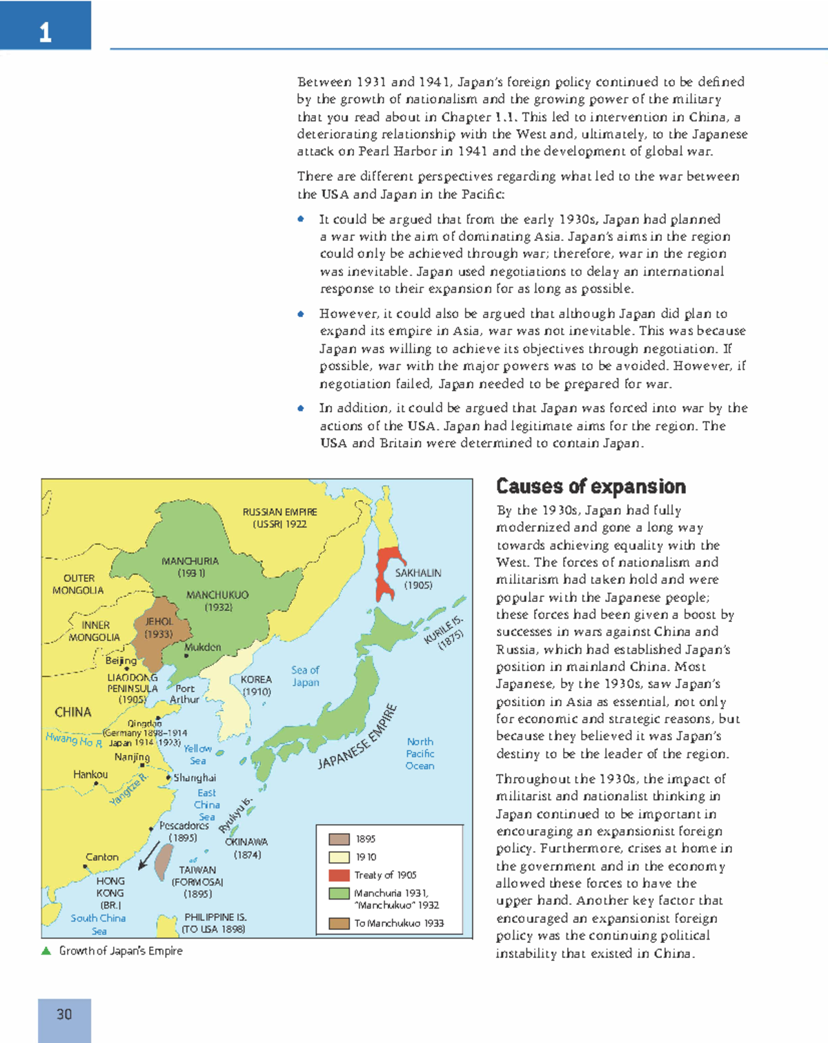 Japanese expansion 1 - B etween 1 9 3 1 and 1 94 1 , Japan's foreign ...
