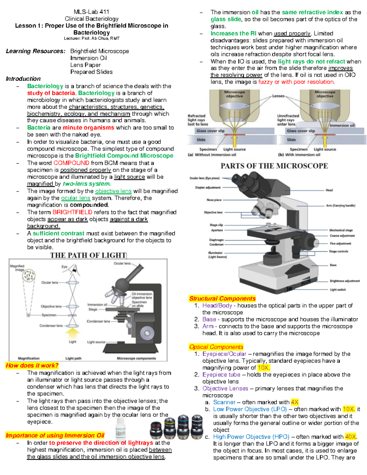 Bacte-lab-prelims-pdf compress - MLS-Lab 411 Clinical Bacteriology ...