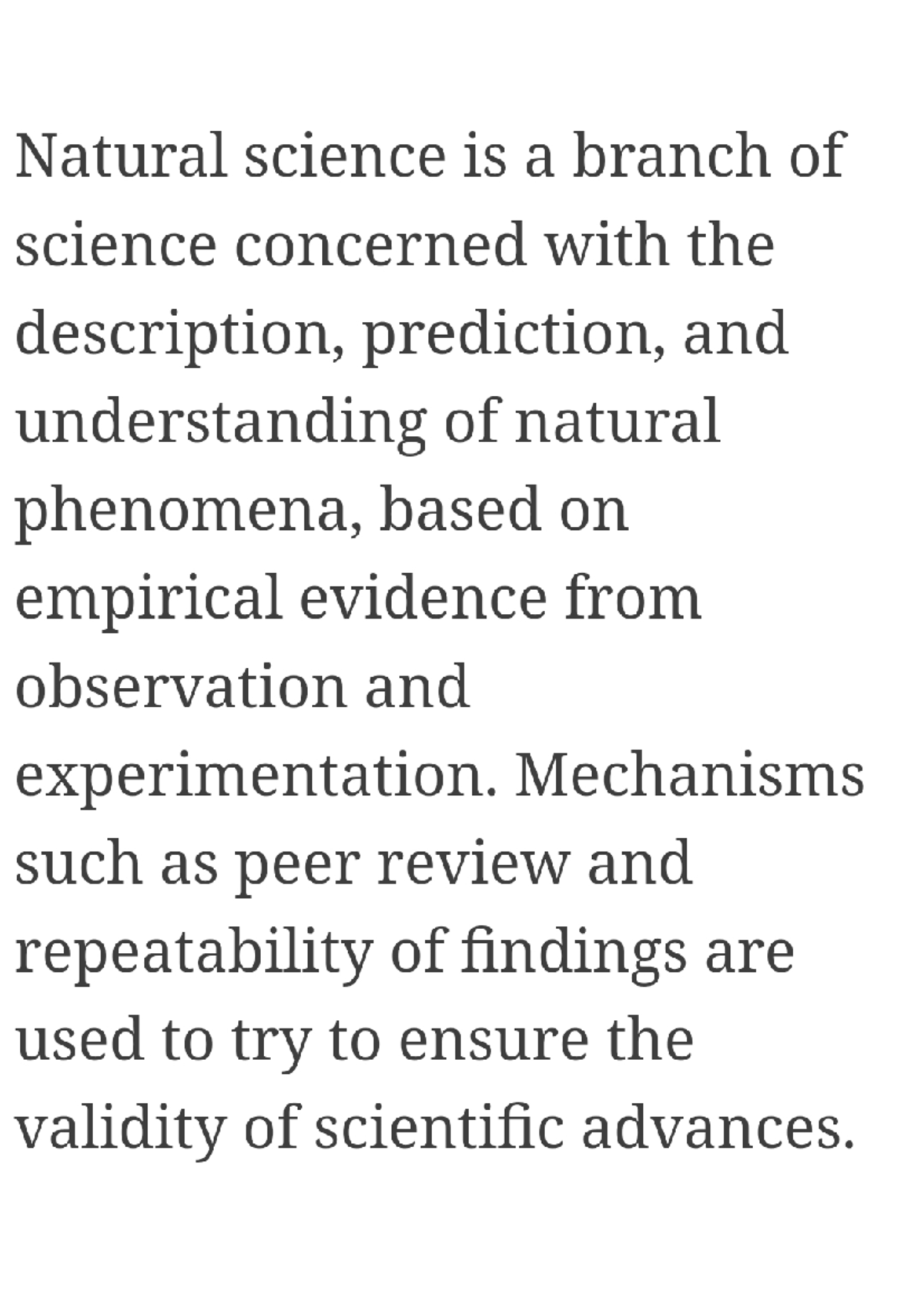 Importance Of Natural Science Study BEd Natural Science Studocu