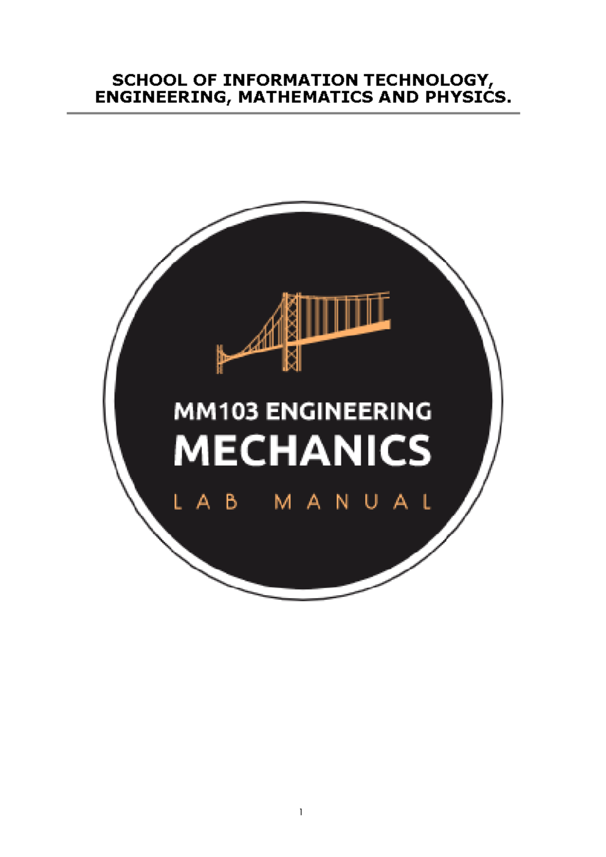 MM103 Lab Manual - It might help the student - SCHOOL OF INFORMATION ...