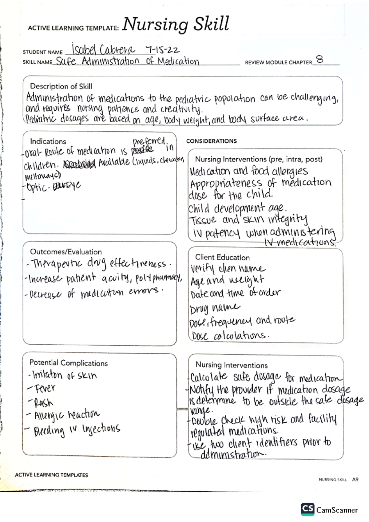 Peds templates - NURS307 - CamScanner CamScanner - Studocu