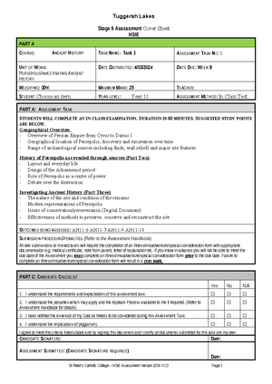 Ancient history source analysis - Check Point 1 You are to complete the ...
