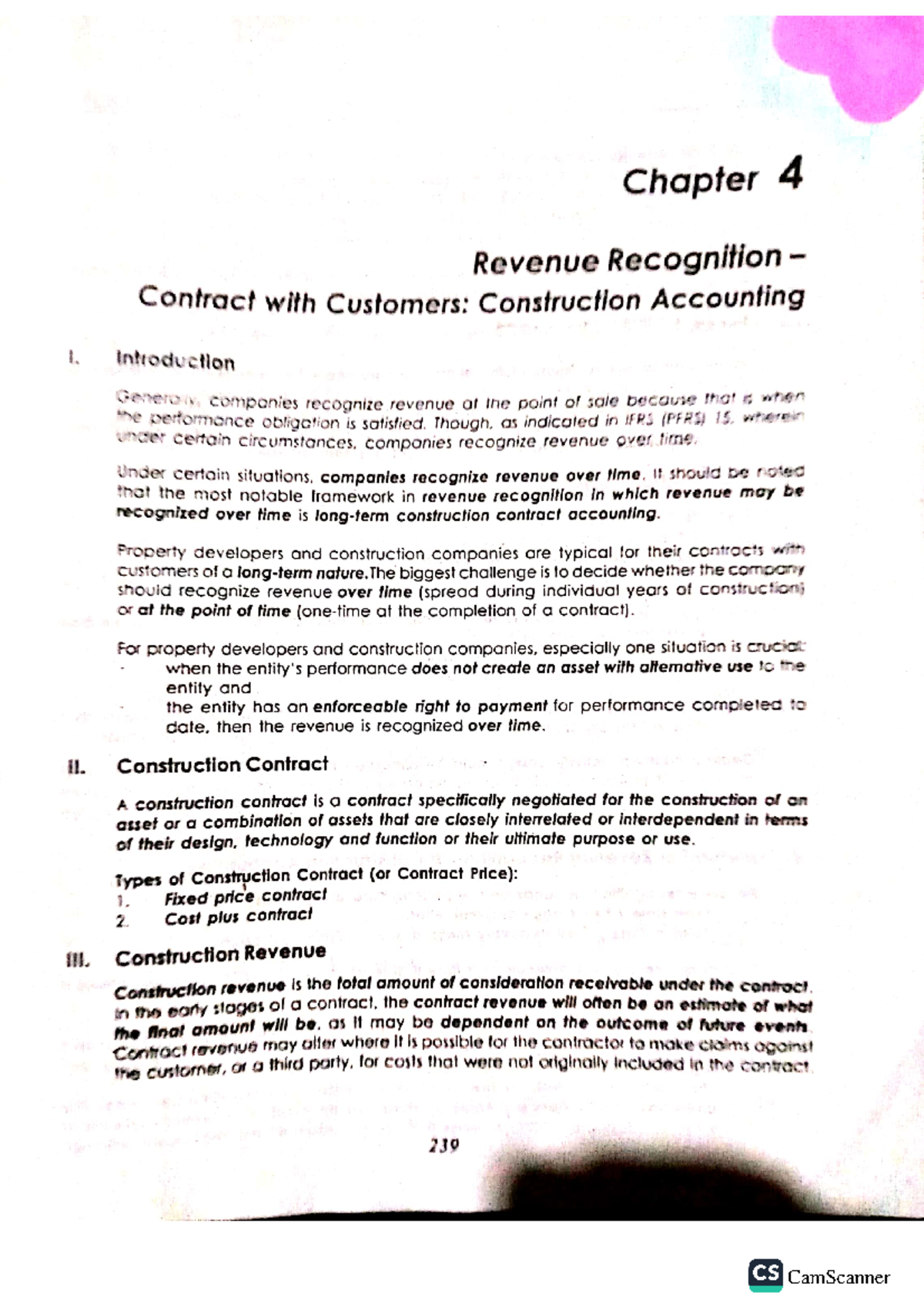 Chap 4 - Dayag- CPA reviewer - Chapter 4 Revenue Recognition Contract with Customers ...