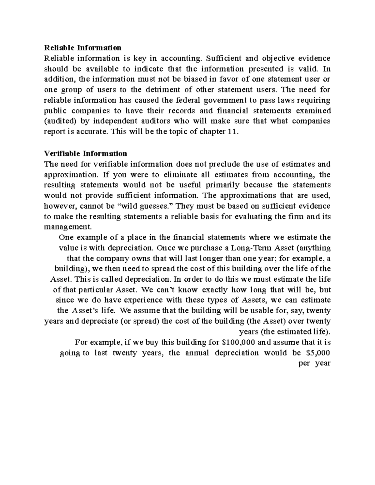 Reliable Information - Reliable Information Reliable information is key ...