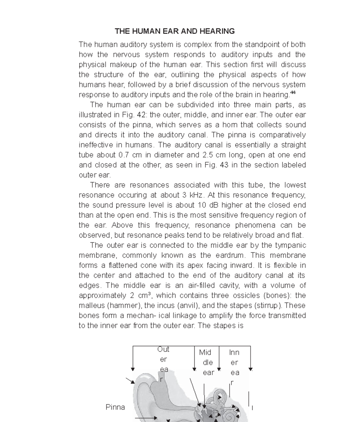 THE Human EAR AND Hearing - THE HUMAN EAR AND HEARING The human ...