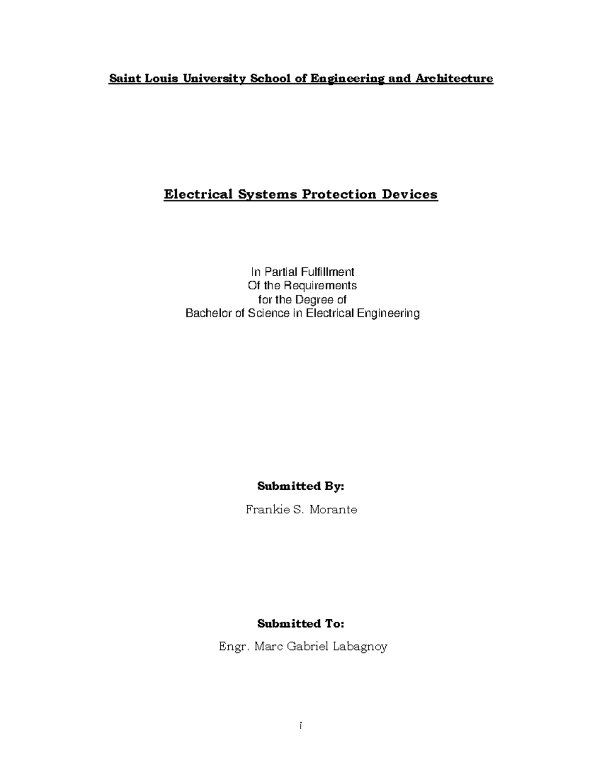 Elective 2 - i Saint Louis University School of Engineering and ...