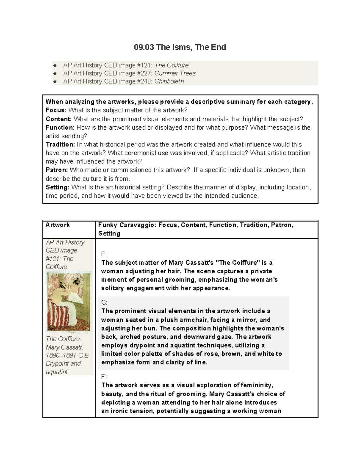 09.03 The Isms, The End - 09 The Isms, The End AP Art History CED image ...