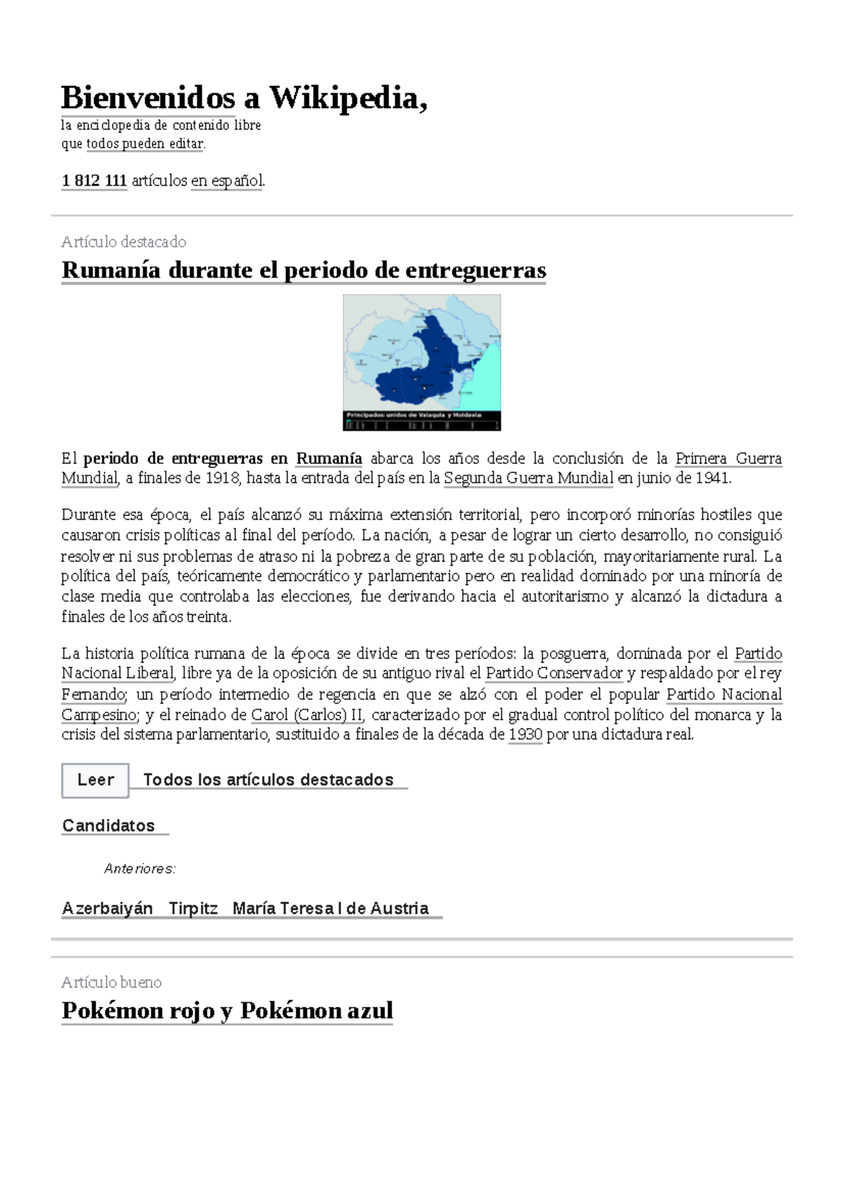 Wikipedia Portada - ..... - Bienvenidos a Wikipedia, la enciclopedia de ...