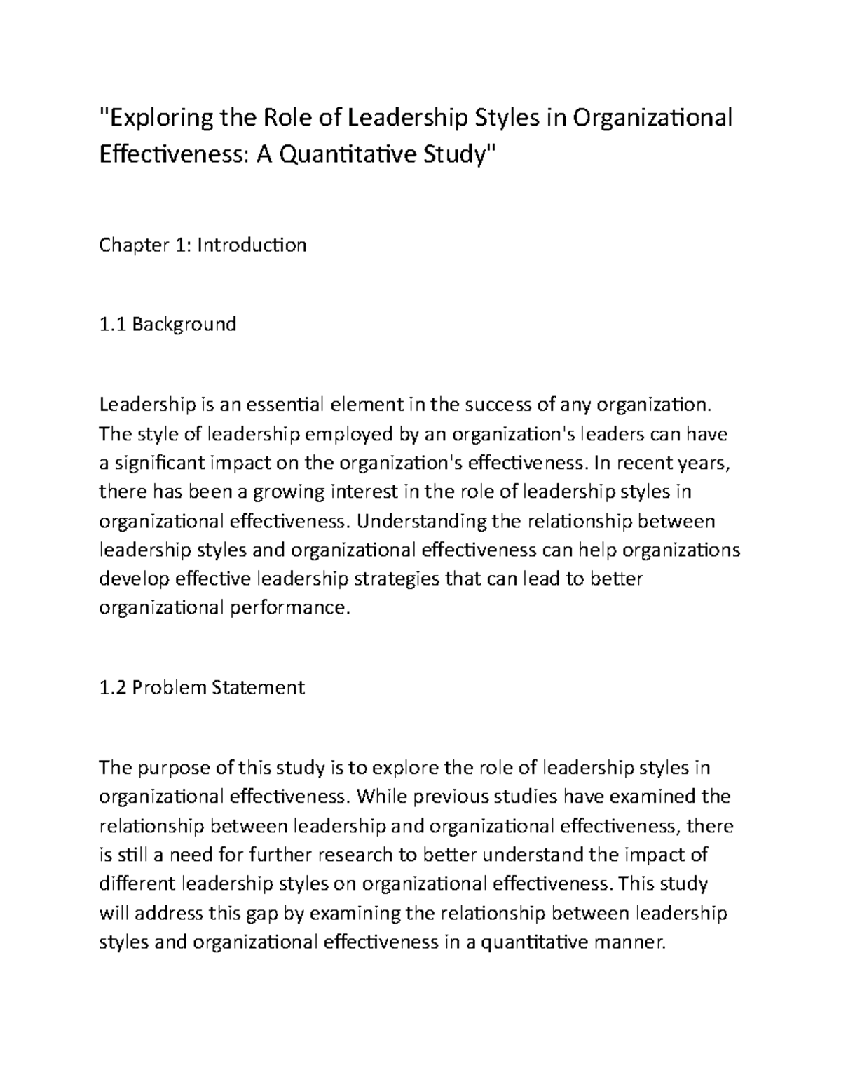 Exploring the Role of Leadership Styles in Organizational Effectiveness ...