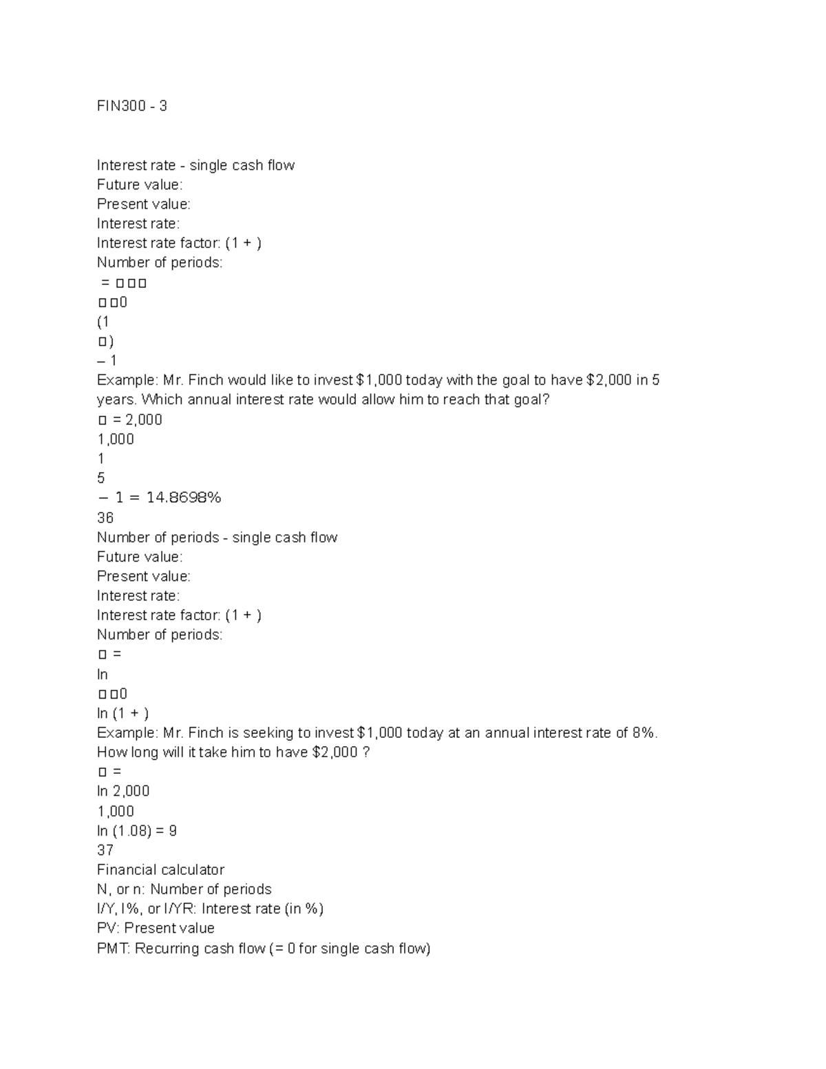 FIN300 - 3 - Notes - FIN300 - 3 Interest rate - single cash flow Future ...