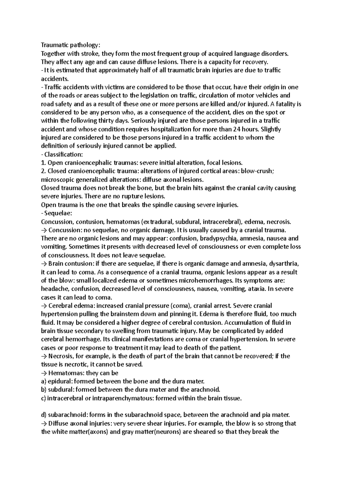 Traumatic pathology - General Psychology - Traumatic pathology ...