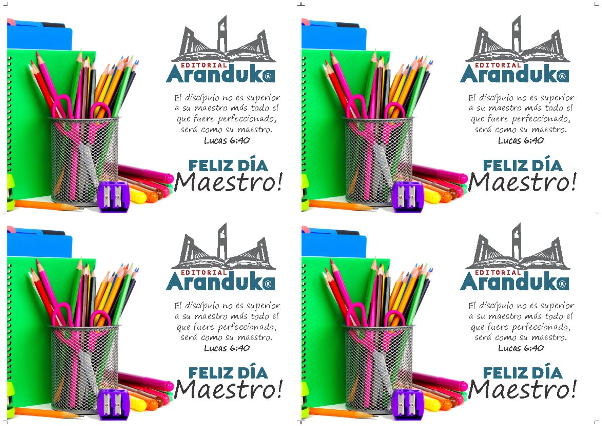DIA DEL Maestro - dia del mestro - Aranduka E D I T O R I A L R El ...