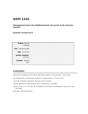 Maxime Cadorette TN1 ADM 1101 corrigé - ADM 1101 Management dans les ...