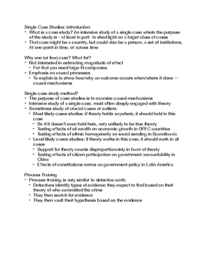 Case Selections - Discriminatory Power - Large N vs. Small N Lijphart’s ...