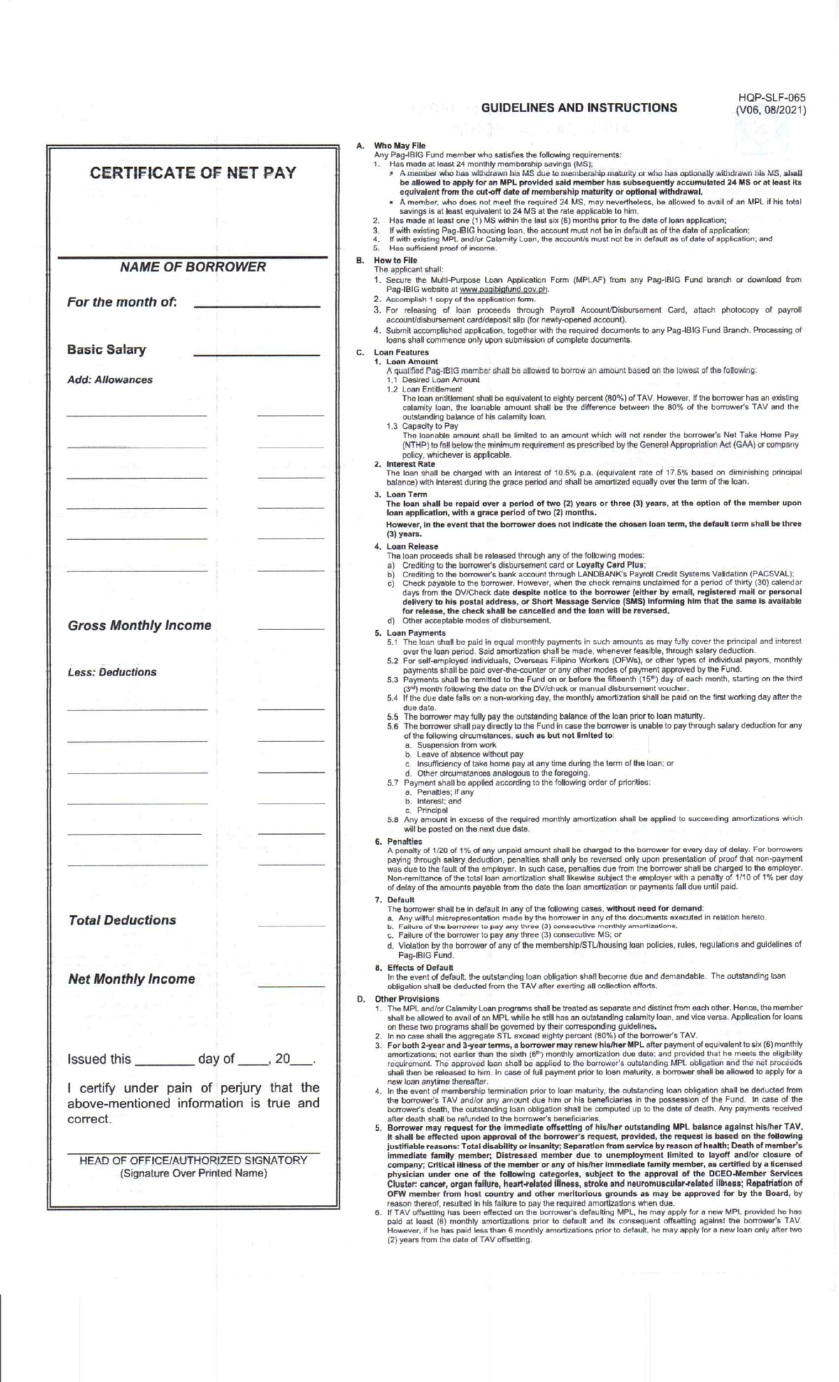 Pag ibig Form Back 2022 - pds - Bs Criminology - Studocu