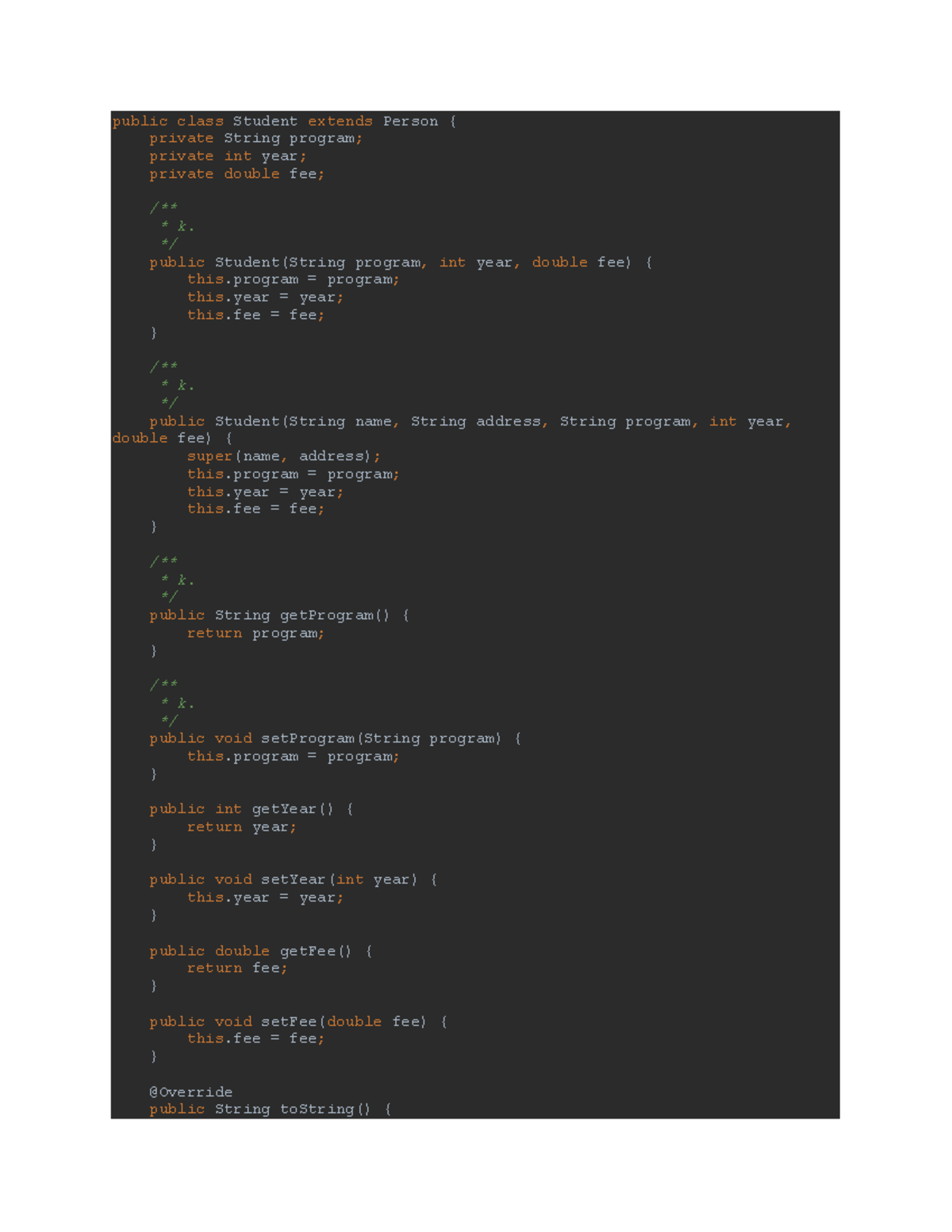 Kế thừa - Lien Ket Thuc The 2 - public class Student extends Person ...