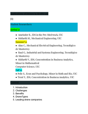 Digitalization OF THE Value Chain University OF Illinois Chicago ...