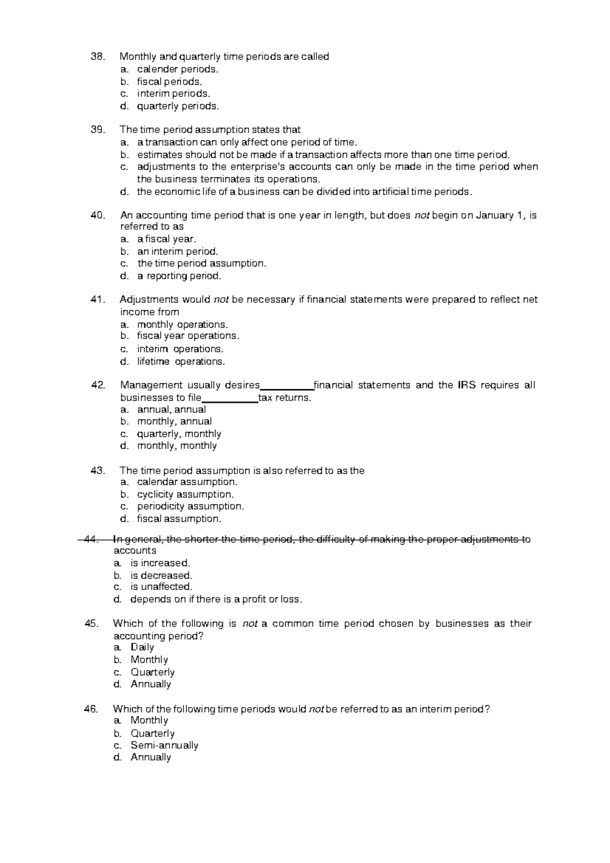 Practice Questions - jghvb vgug - Monthly and quarterly time periods ...