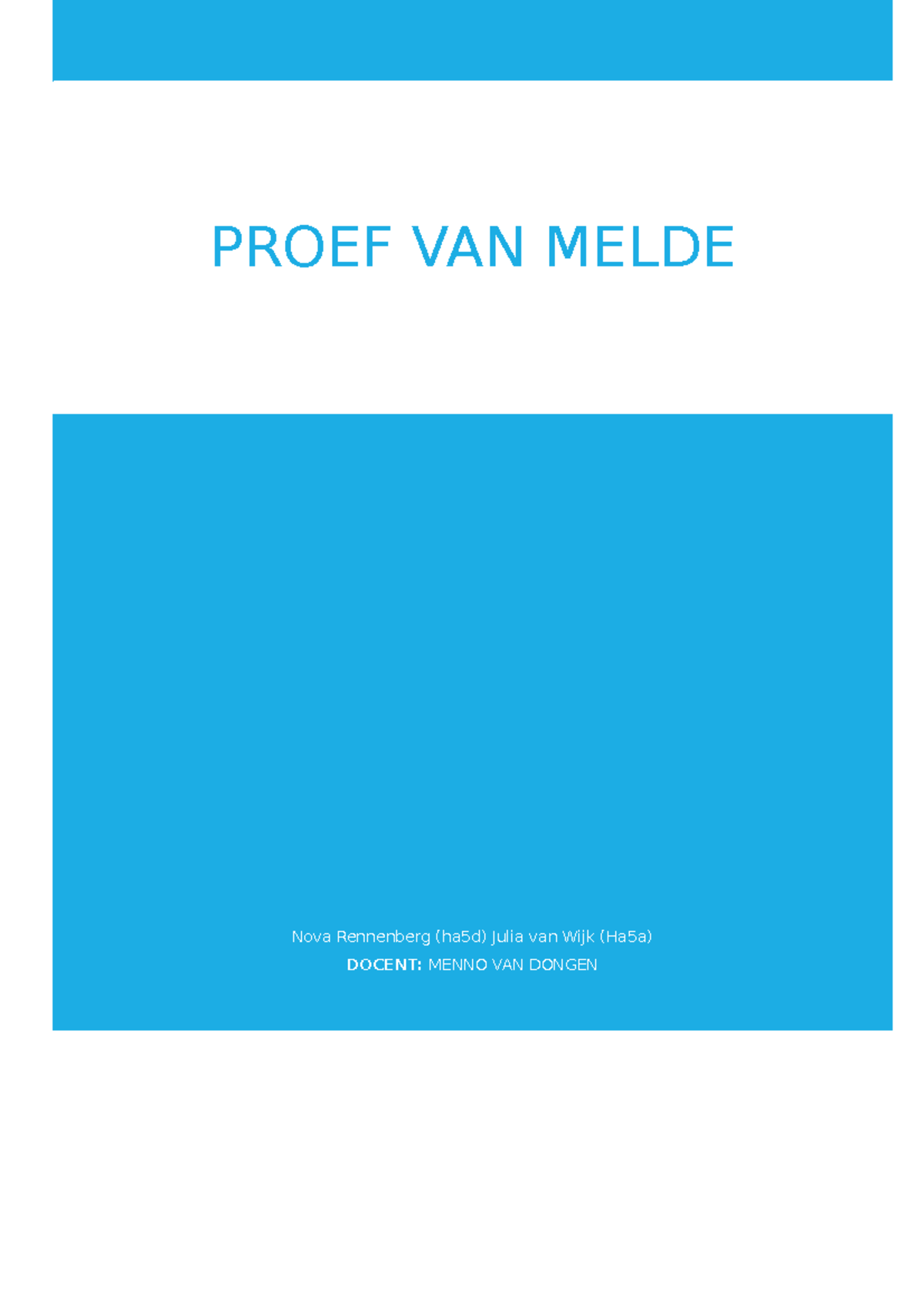 proef van melde PO - Nova Rennenberg (ha5d) Julia van Wijk (Ha5a ...