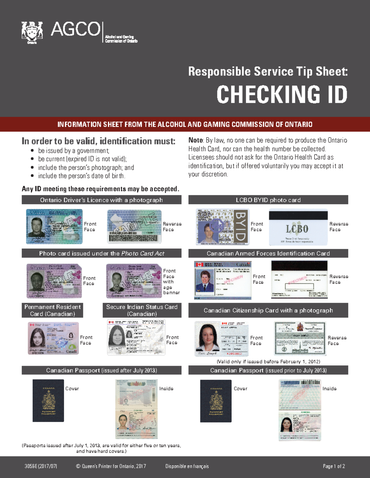 3056 5 - Hdjd - INFORMATION SHEET FROM THE ALCOHOL AND GAMING ...