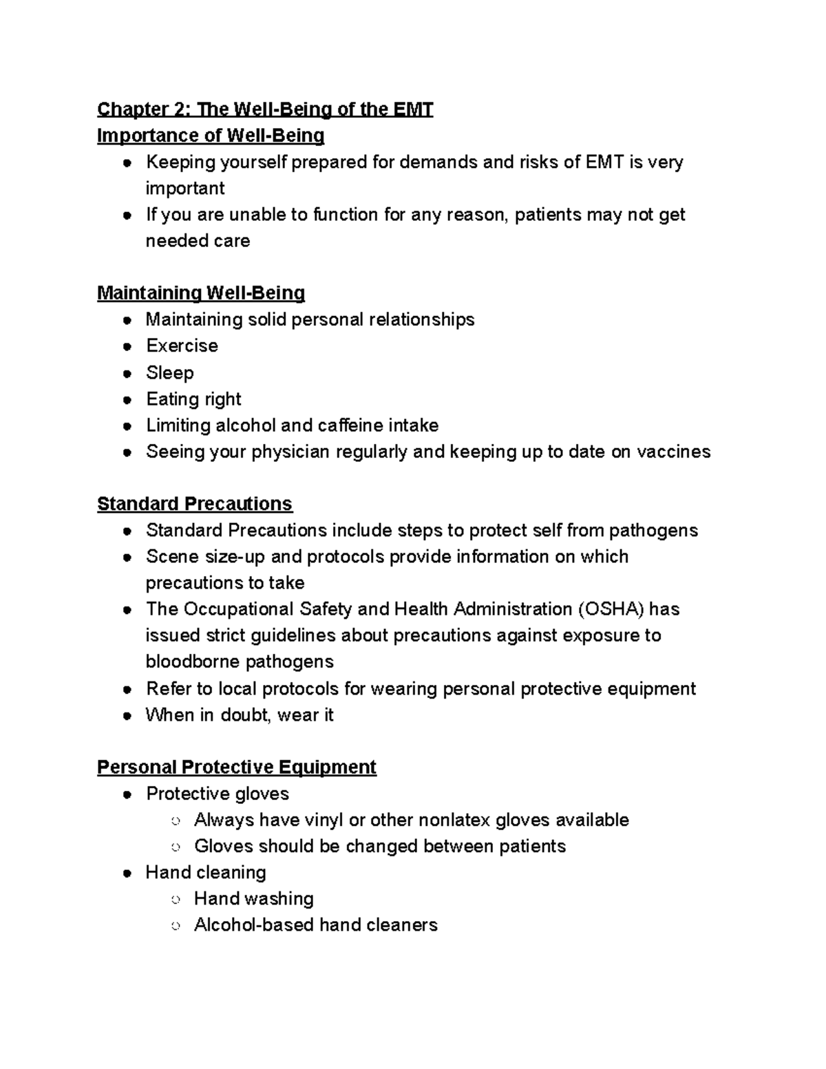 Chapter 2 The Well-Being of the EMT - ..= Depression or