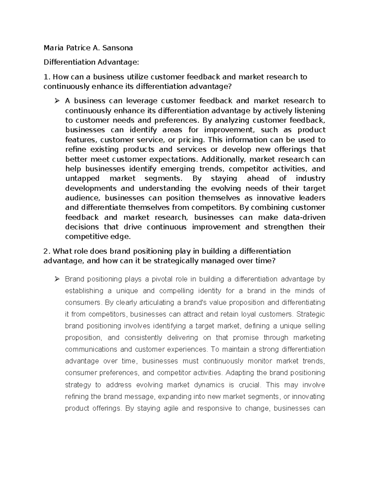 QUIZ 6 ( Sansona, Maria Patrice) - Maria Patrice A. Sansona ...