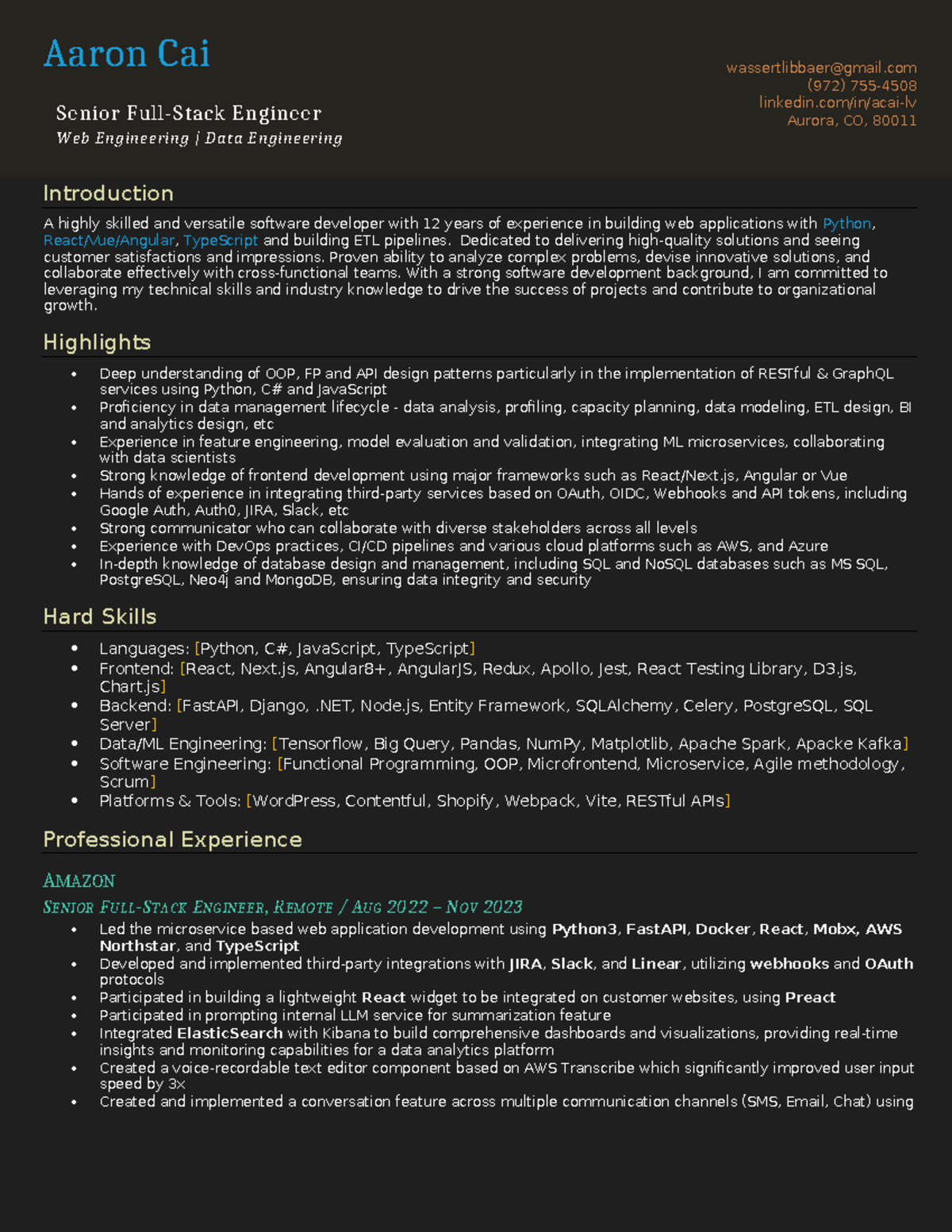 Aaron-Cai - Notes by Dr Cai - Aaron Cai Senior Full-Stack Engineer Web ...